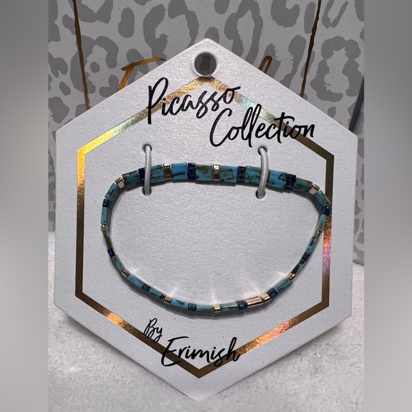 Erimish | Jewelry | Brand New Erimish Picasso Bracelet Turquoise Gold ...